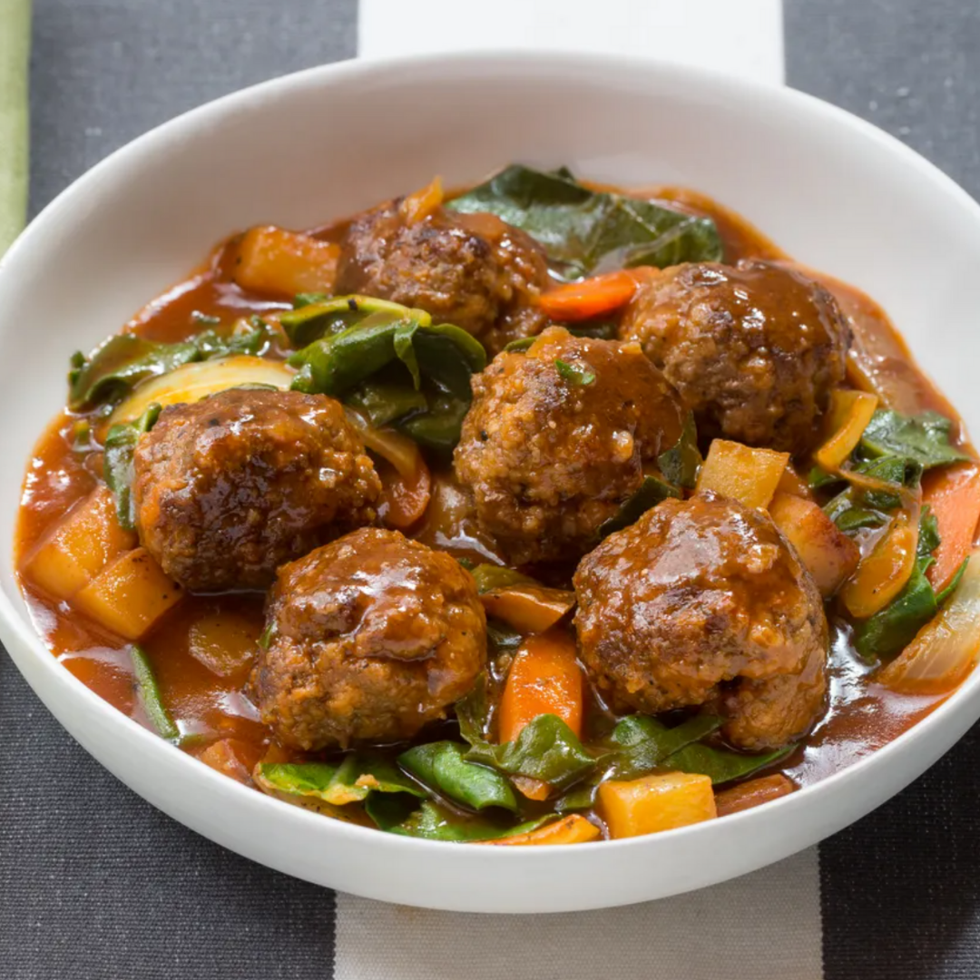 Meatball Ragout with Swiss Chard – Rankin Beef